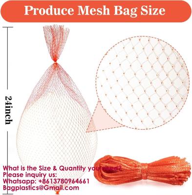 China Mesh Produce Bags - 24Inch Mesh Vegetable Bags Onion Storage Net Produce Seafood Net For Vegetables Storage Fruits Seafood And Other Agricultural Products Red for sale