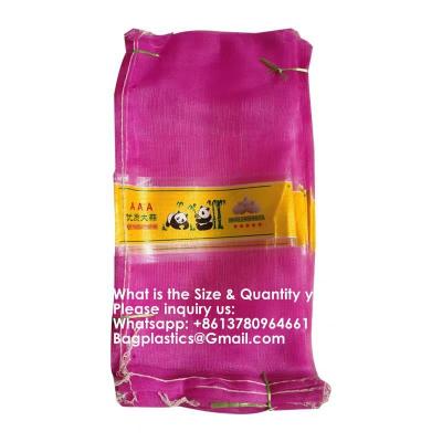 China Reusable Drawstring Fresh Produce Thickened Purple Green Large Mesh Plastic Dense Small Mesh Woven Net Bag From China For Packing Chili Radix Pseudostellariae for sale