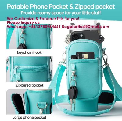 China Tumbler Sleeve Bag Water Bottle Carrier Bag Insulated Neoprene Cup Holder Neoprene Cup Holder Holder Pouch Cup Holder Pouch for sale