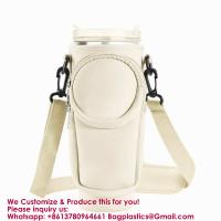 China RhineStone Decoration Acessories, Tumbler With Handle,Pink Insulated Neoprene Cup Holder Pouch W/Adjustable Strap For Quencher H2.0 Stanley Cup Accessories for sale