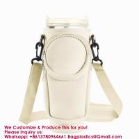 China RhineStone Decoration Acessories, Tumbler With Handle,Pink Insulated Neoprene Cup Holder Pouch W/Adjustable Strap For Quencher H2.0 Stanley Cup Accessories for sale