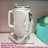 China RhineStone Decoration Acessories, Tumbler With Handle,Pink Insulated Neoprene Cup Holder Pouch W/Adjustable Strap For Quencher H2.0 Stanley Cup Accessories for sale