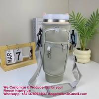 China Neoprene 40oz Water Bottle Carrier Bag With Shoulder Strap IPhone Pocket Water Bottle Holder Pouch Stanley Cup Accessories for sale