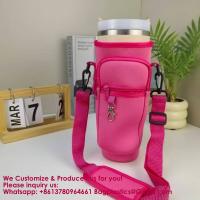 China Customizable Foldable Durable Waffle-Embossed Neoprene Cup Sleeves | Reusable Insulated Lightweight Cola & Bottle Sleeves for sale