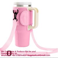 China Customizable Foldable Durable Waffle-Embossed Neoprene Cup Sleeves | Reusable Insulated Lightweight Cola & Bottle Sleeves for sale