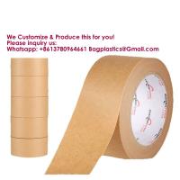 China Eco-Friendly Kraft Paper Tape, Biodegradable Kraft Paper Tape, Recyclable Writable Packing Tape, Non-Coated Surface For Masking, Sealing for sale