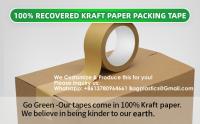China Eco-Friendly Kraft Paper Tape, Biodegradable Kraft Paper Tape, Recyclable Writable Packing Tape, Non-Coated Surface For Masking, Sealing for sale