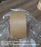 China Eco-Friendly Kraft Paper Tape, Biodegradable Kraft Paper Tape, Recyclable Writable Packing Tape, Non-Coated Surface For Masking, Sealing for sale