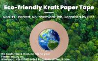 China Eco-Friendly Kraft Paper Tape, Biodegradable Kraft Paper Tape, Recyclable Writable Packing Tape, Non-Coated Surface For Masking, Sealing for sale
