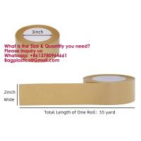 China Recyclable Packaging Tape Self Adhesive Box Tape For Shipping, Sealing, Moving & Masking Eco-Friendly Kraft Paper Tape, Biodegradable Heavy Duty Packing Tape for sale