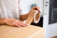 China Recyclable Packaging Tape Self Adhesive Box Tape For Shipping, Sealing, Moving & Masking Eco-Friendly Kraft Paper Tape, Biodegradable Heavy Duty Packing Tape for sale