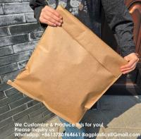 China Custom Printed Design Clothing Courier Package Shipping Poly mailer Paper Mailer Biodegradable Kraft Cardboard Mail Envelope Paper Mailing Bag for sale