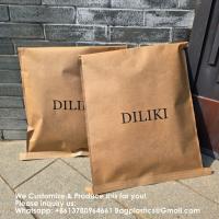 China Custom Printed Design Clothing Courier Package Shipping Poly mailer Paper Mailer Biodegradable Kraft Cardboard Mail Envelope Paper Mailing Bag for sale