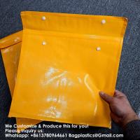 China Custom Logo Polypropylene Button Closure Fabric Mailing Bag For Clothes Packaging With 2 Tape And Tear Strip On The Top Envelope Self-Adhesive Bag Express Clothing Small Card Envelope for sale