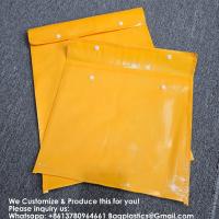 China Custom Logo Polypropylene Button Closure Fabric Mailing Bag For Clothes Packaging With 2 Tape And Tear Strip On The Top Envelope Self-Adhesive Bag Express Clothing Small Card Envelope for sale