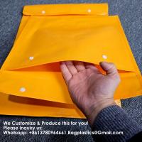 China Custom Logo Polypropylene Button Closure Fabric Mailing Bag For Clothes Packaging With 2 Tape And Tear Strip On The Top Envelope Self-Adhesive Bag Express Clothing Small Card Envelope for sale