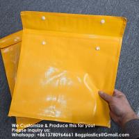 China Custom Logo Polypropylene Button Closure Fabric Mailing Bag For Clothes Packaging With 2 Tape And Tear Strip On The Top Envelope Self-Adhesive Bag Express Clothing Small Card Envelope for sale