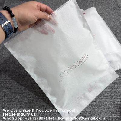 China stencil tissue paper Bag, Stencil paper bag, Glassine Paper, Custom Printing Cotton Paper Biodegradable Compostable PLA Corn Starch CPE EVA Eco Friendly Zipper Garment Plastic Clothing Packaging Bag for sale