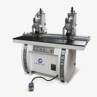 China Two-heads hinge boring machine MZ73032 for 35mm hinge holes with high precision track and 2840rpm spindle speed for sale