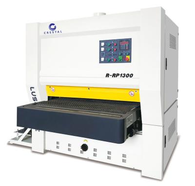 China Wide belt sander R-RP1300 with 1300mm working width, heavy-duty frame, and speed control for precise sanding for sale