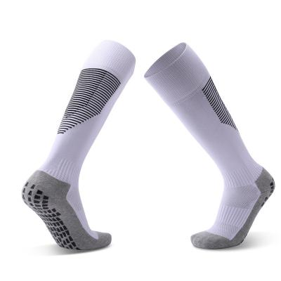 China Plaid Pattern Non Slip Football Socks for Adults Training Soft and Thickened Long Tube for sale