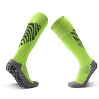 China Plaid Pattern Non Slip Football Socks for Adults Training Soft and Thickened Long Tube for sale