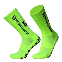 China Medium Thickness Anti Slip Rugby Socks With Round Silicone Suction Cup Grip for sale