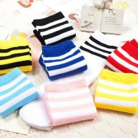China Football Stripes Cotton Kids Knee High Socks for Boys and Girls Long Tube Sports Socks for sale