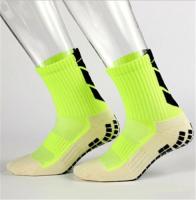 China 9 Colors Lattice Pattern Long Tube Football Socks for Men Cotton Anti Slip Soccer Socks for sale