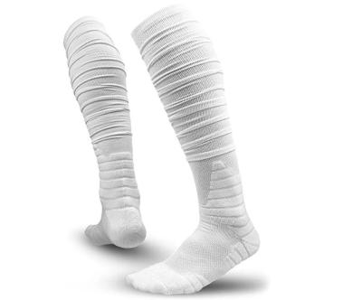 China Men's Extra Long Padded Compression Football Socks with Customized Colour Options for sale
