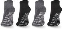 China Diabetic Adults Men Women 4 Pairs Unisex Grip Socks for Yoga Home Workout Barre Pilates Hospital Non Slip for sale