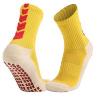 China Snagging Resistance Soccer Foot Custom Anti-Slip Basketball Grip Flocked Non Skid Socks for sale