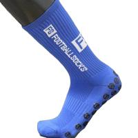 China Polyester Fibre Elite Gym Anti Slip Sports Grip Crew Football Socks for Active Adults for sale
