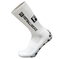 China Youth Football Socks with Non-Slip Grip and Customized Logo in Woven Polyester Fibre for sale