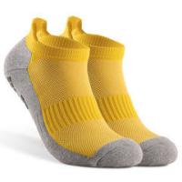 China Men's Sporty Padded Ankle Soccer Socks with Regular Style and Anti Slip Grip Bottom for sale
