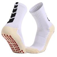 China Custom Embroidery Logo Cotton Sports Soccer Socks for Men Support Grip Football Socks for sale