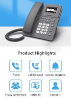 China For Hotel Office Emergency 3 SIP Users Speakers Recording POE 13 DDS Keys Conference Voip SIP IP Phone for sale