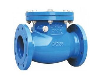 China Flange Connected Cast Iron Check Valves , Swing Type Check Valve Streamlined Structure for sale