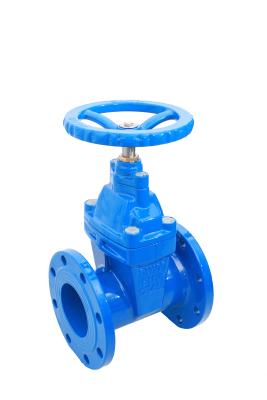 China DN100 Cast Iron Dark Rod Gate Valve Manual Operation Double Flange Connection for sale