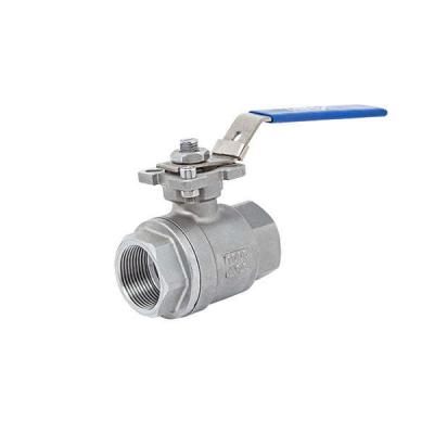 China 316 Stainless Steel Ball Valve with Threaded Ends and Crown Flange – Two-Piece Valve for Superior Performance for sale