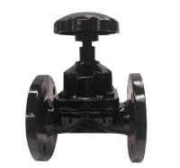 China ANSI Class 150 Flanged Diaphragm Valve with Cast Iron Body and Rubber Lining for Industrial Control for sale
