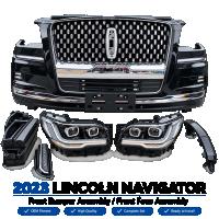 China 2023 Lincoln Navigator Front End Assembly with Complete Front-End Configuration in Glossy Black & Chrome for sale