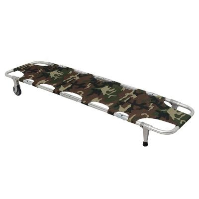 China Four Folds Collapsible Military Rescue Stretcher 185x50x21cm Aluminum Canvas for sale