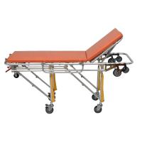 China Class I Hospital Stretcher Orange Ambulance Gurney Trolley 190x55x85cm 36.5kg for sale