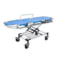 China Blue Aluminum Alloy Ambulance Stretcher Bed 190x55x88cm Medical Transport Trolley for sale