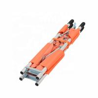 China Aluminum Alloy Folding Emergency Stretcher 185x50cm Portable Patient Transfer for sale