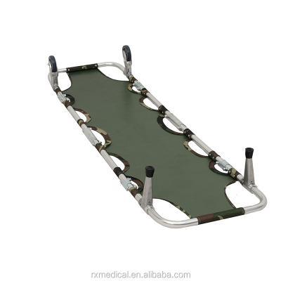 China Orange Aluminum Alloy Folding Stretcher Collapsible Ambulance Gurney 185x50x21cm 7kg for sale