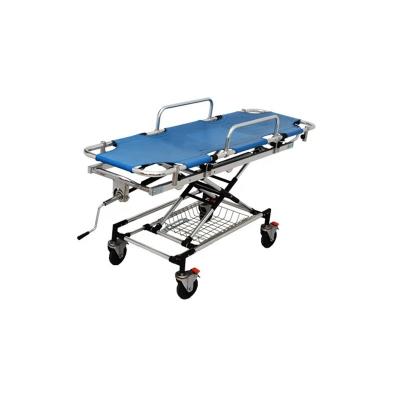 China Folding Emergency Medical Bed Portable Hospital Gurney Trolley 190x55x88cm Class I for sale