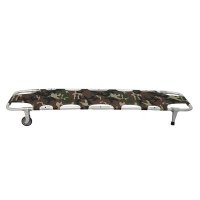 China Camouflage Aluminum Folding Rescue Stretcher 185x50x21cm for Military Medical Emergency for sale