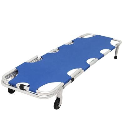 China CE Certified Aluminum Alloy Folding First Aid Stretcher 185x50x20cm for Ambulance Emergency for sale